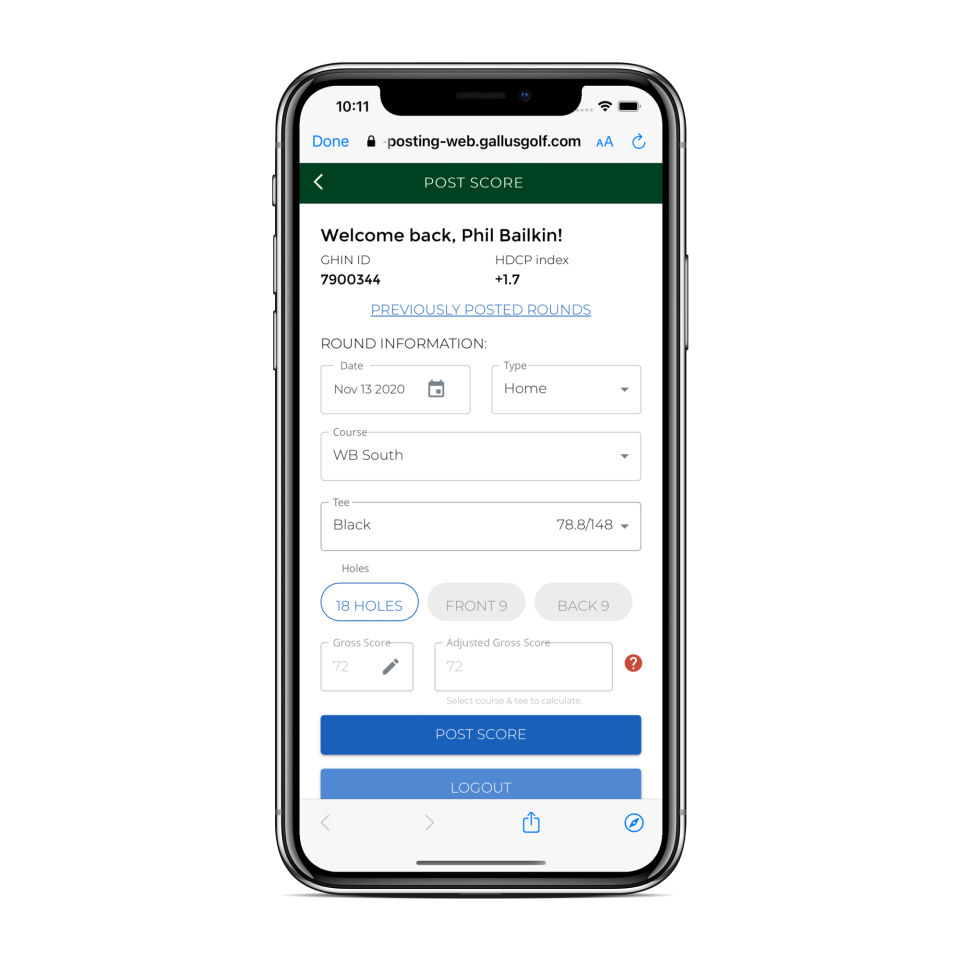 New App Feature: Post Directly to GHIN - Bent Creek Golf
